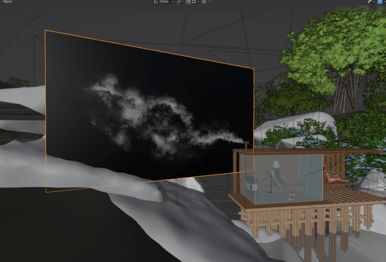 椎葉村秘境サウナデザインコンテストのレンダリングについて – ZKI design